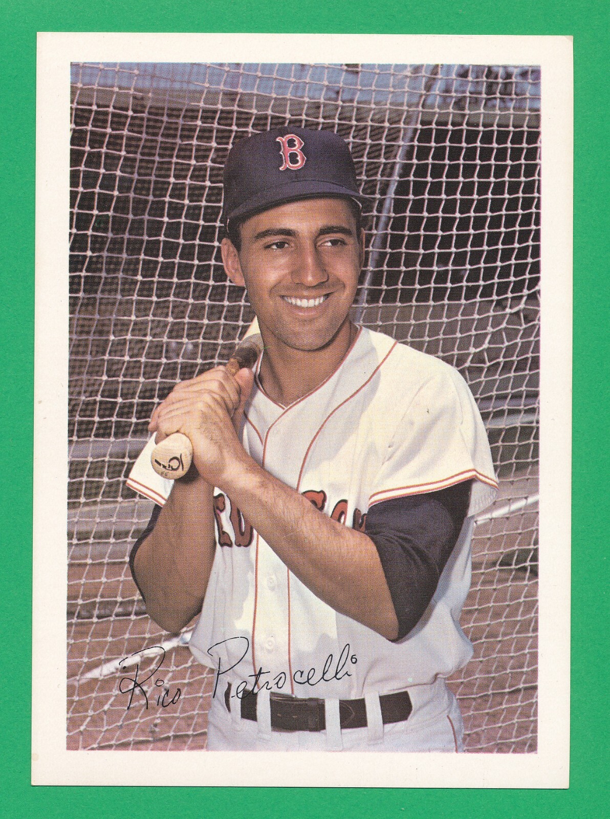 RICO PETROCELLI 1967 BOSTON RED SOX TEAM ISSUE 4x5 UNCREASED EX-MT+ ...