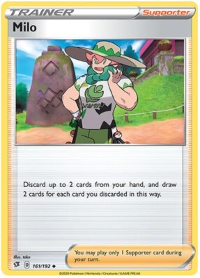 Milo Pokemon TCG Trainer Card 161/192 | eBay