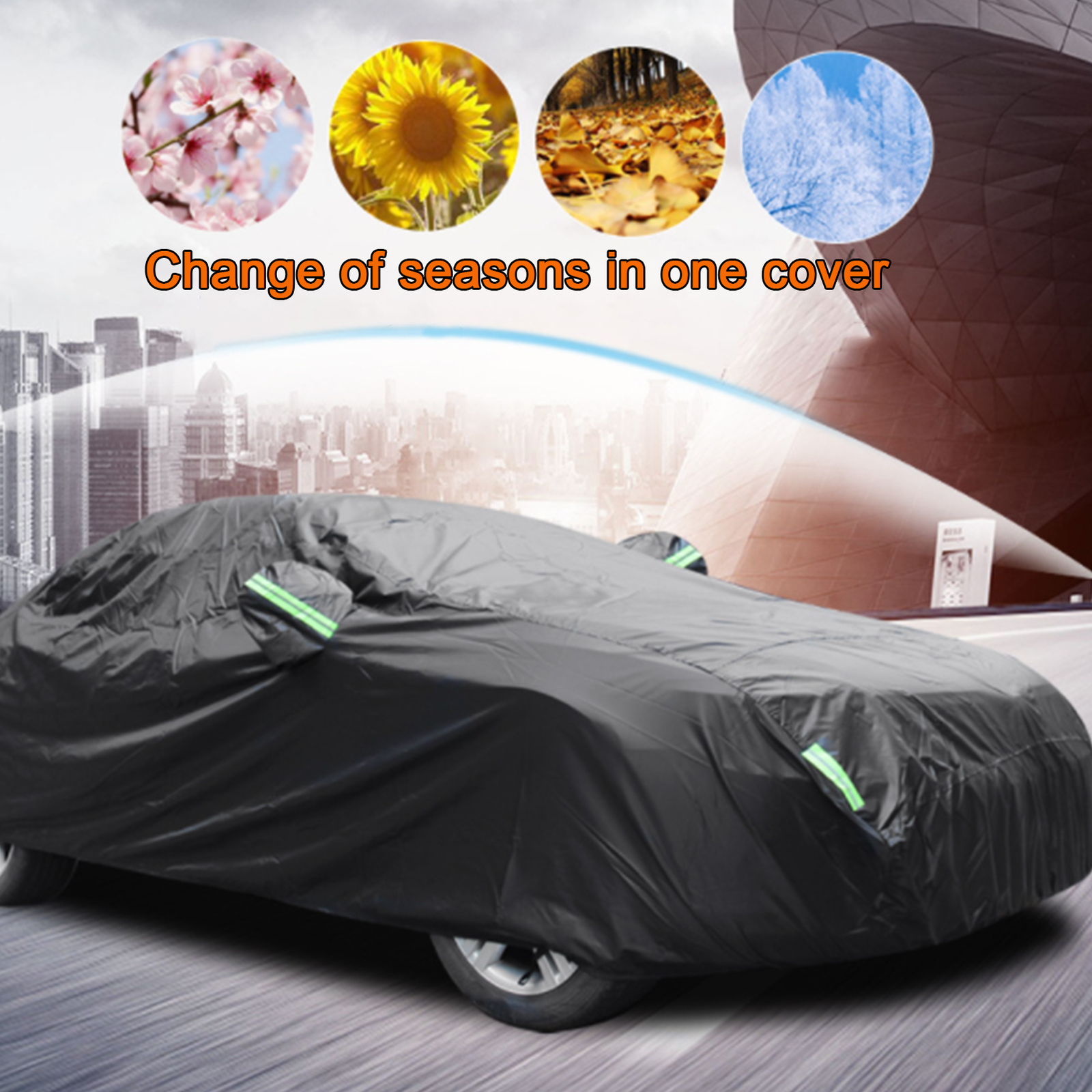 •́ YL Black Car Cover Waterproof Windproof Dustproof UV Protection ...