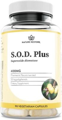 Superoxide Dismutase Supplement, 5,000 IU SOD-Like Activity, 60 ...