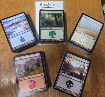 Mtg - Bulk Lot 250 Basic Lands - 50 Of Each - Black Bordered | eBay