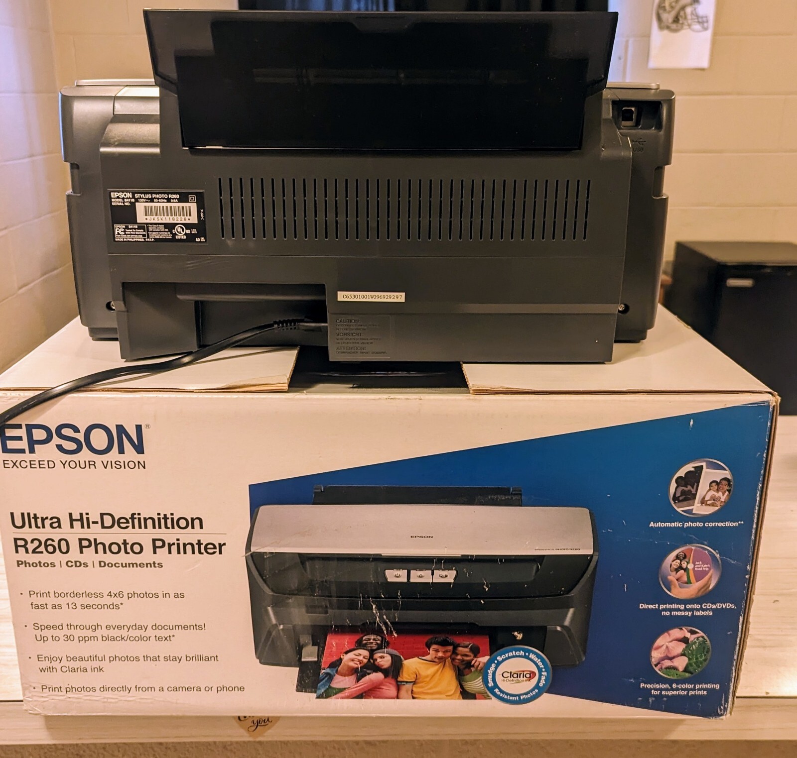 Epson Stylus Photo R260 Digital Photo Inkjet Printer 10343859043 | eBay