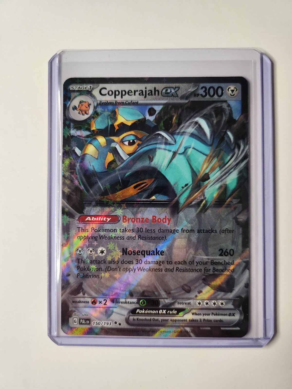 Pokemon Copperajah ex 150/193 Paldea Evolved Double Rare Holo MINT ...