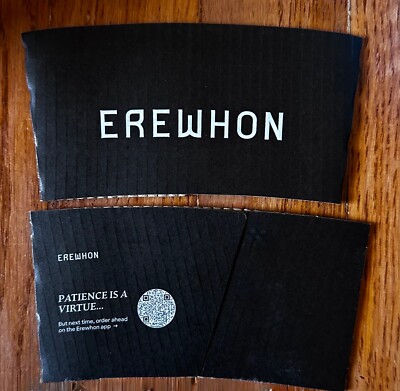 Erewhon Coffee Sleeve Disposable Corrugated Hot Cup Jackets 1pc | eBay