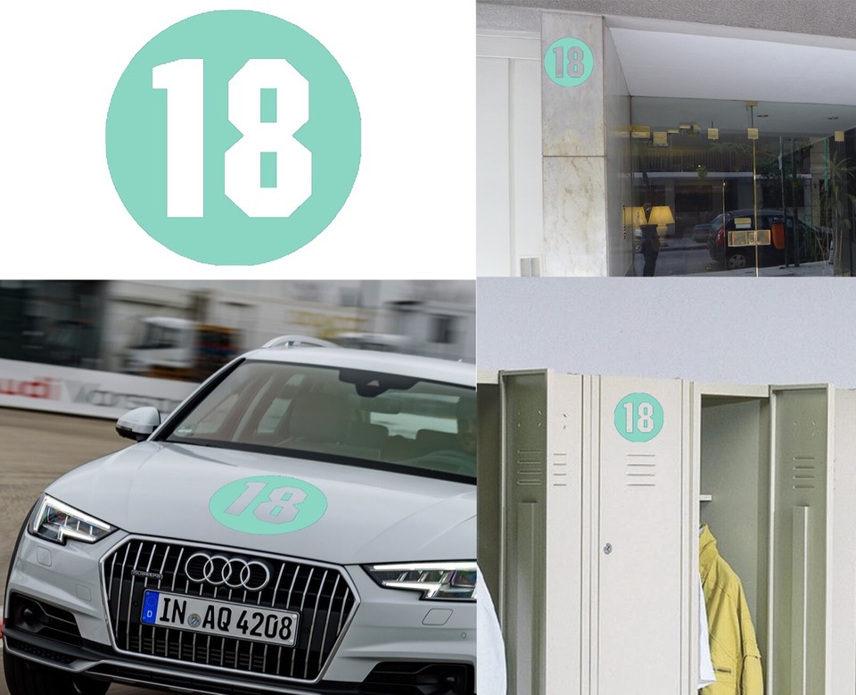 Number 18, Sticker Of Vinyl, Version Via B | eBay