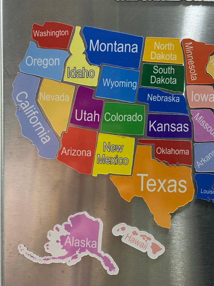 US Map Refrigerator Magnet (All 50 States) | eBay