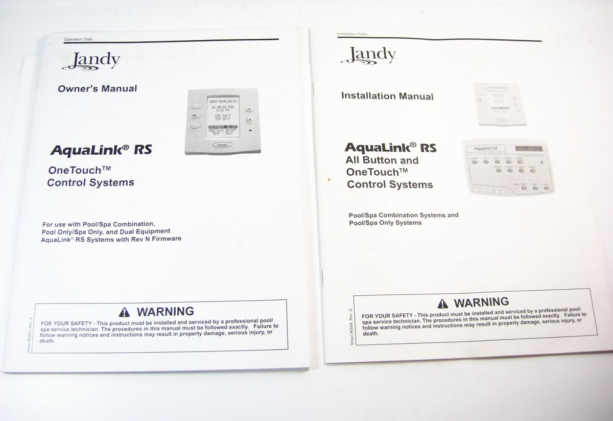 Jandy Aqualink Owners Manual Jandy Aqualink RS Further Reading