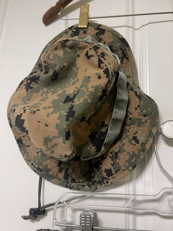 USMC MARPAT Uniform WOODLAND SET Combat Shirt Pant MEDIUM REGULAR HAT ...
