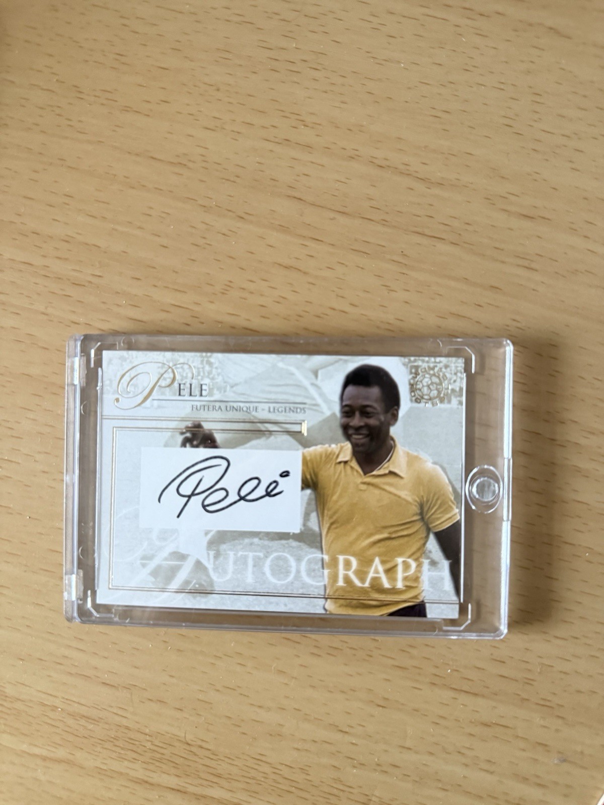 Pele On Card Autograph 2009 Futera World Football Online Plain Backs 1/ ...