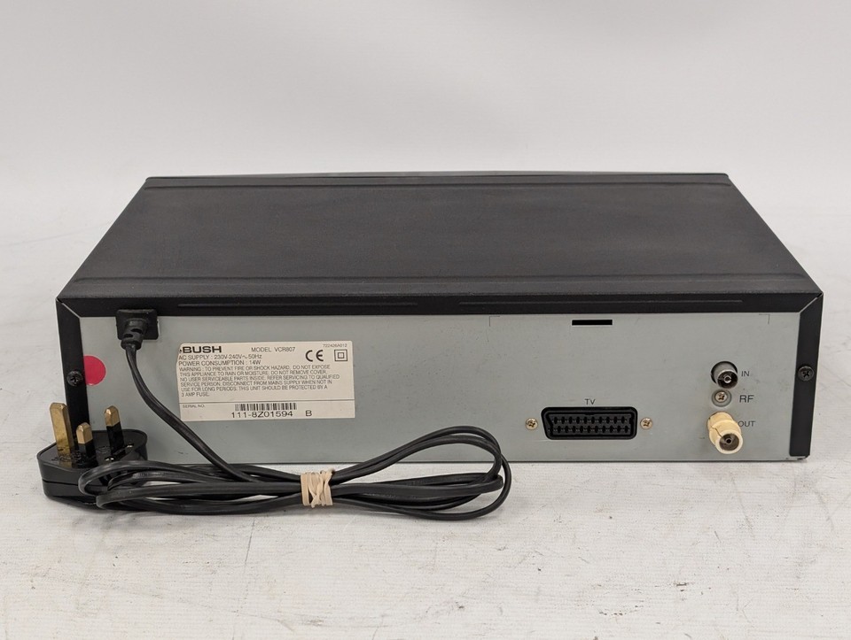 BUSH VCR807 VHS Video Cassette Recorder NICAM Stereo 6 Head VideoPlus+ ...