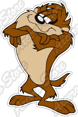 Taz Tasmanian Devil Funny Cartoon Car Bumper Vinyl Sticker Decal 3.5"X5 ...