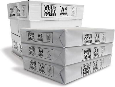 A4 COPIER PAPER PRINTER WHITE 1 2 3 4 5 REAMS OF 500 SHEETS PHOTOCOPY ...
