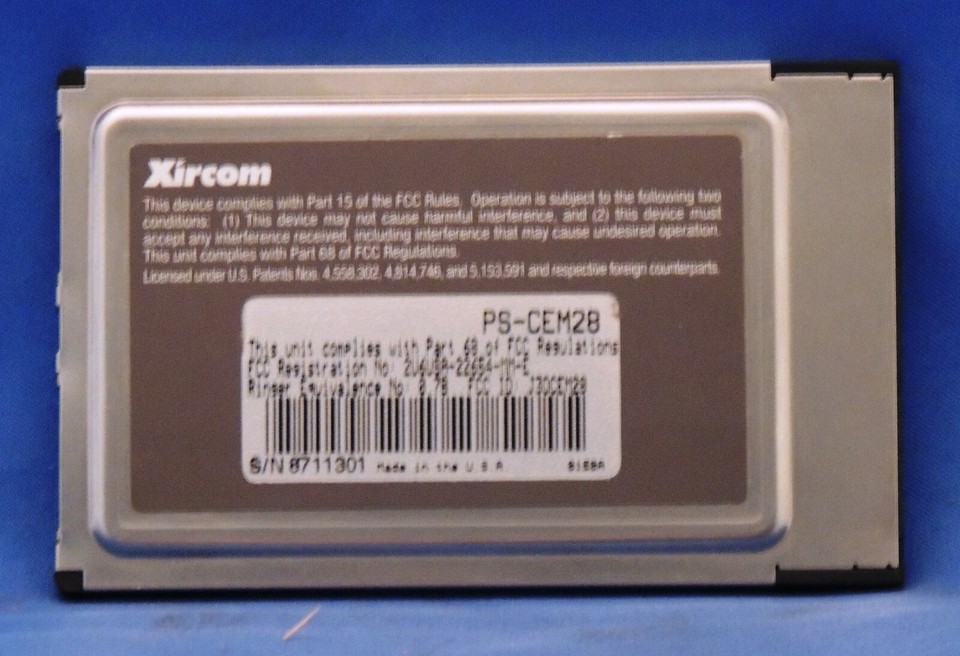 Xircom Credit Card Ethernet Adapter PS-CEM28 | eBay