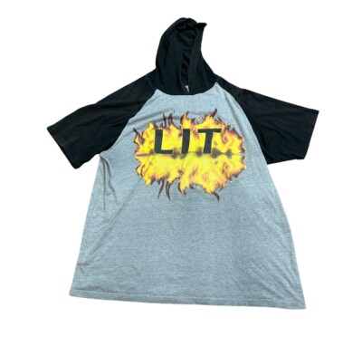 VTG Lit Rock Band Men’s Short Sleeve Hoodie T Shirt Size XL | eBay