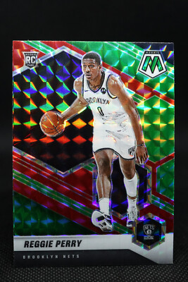 2020-21 NBA Panini Mosaic Choice Red and Green #244 Reggie Perry ROOKIE ...