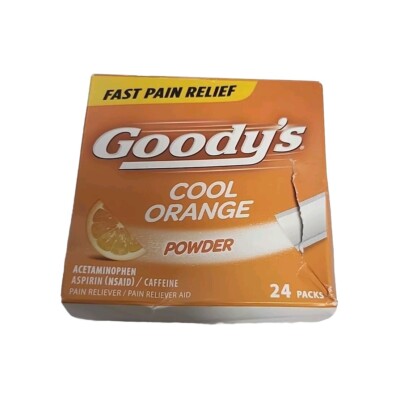 Goody’s Cool Orange Pain Relief Powder - 24 Packs Box Torn 42037102982 ...