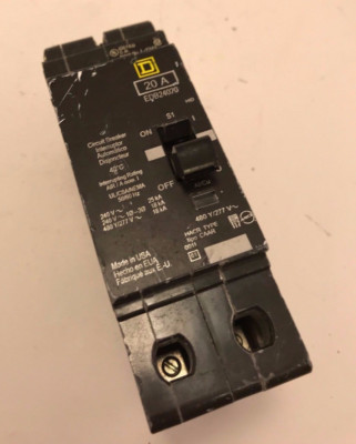 EDB24020 Square D 20 Amp 480V 2 Pole Bolt On Circuit Breaker | eBay