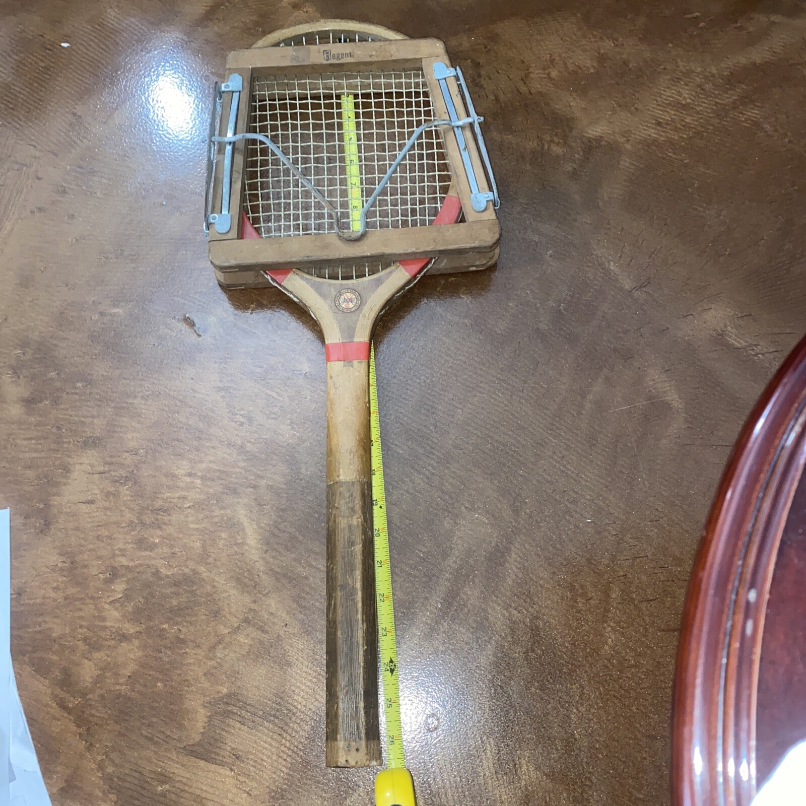 Antique Narragansett Machine Co Victory Wooden Tennis Racquet with ...