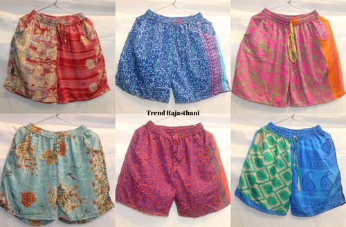 Lot 10 Pcs Indian Women Silk Shorts Hippie Gypsy Cool Casual Beach ...