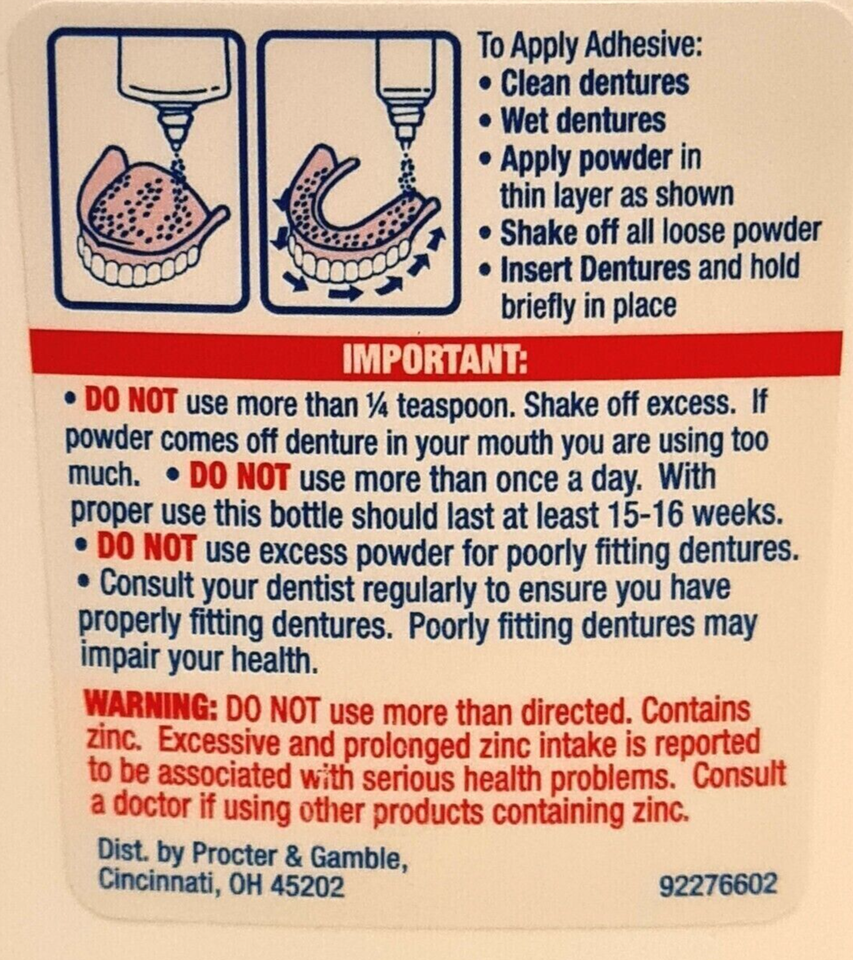 Fixodent Denture Adhesive Fixative Extra Hold Powder 76g | eBay UK