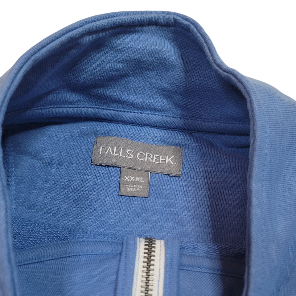 Falls Creek NWT NEW Men's Blue Pullover Quarter Zip Pocket Sweater Size ...