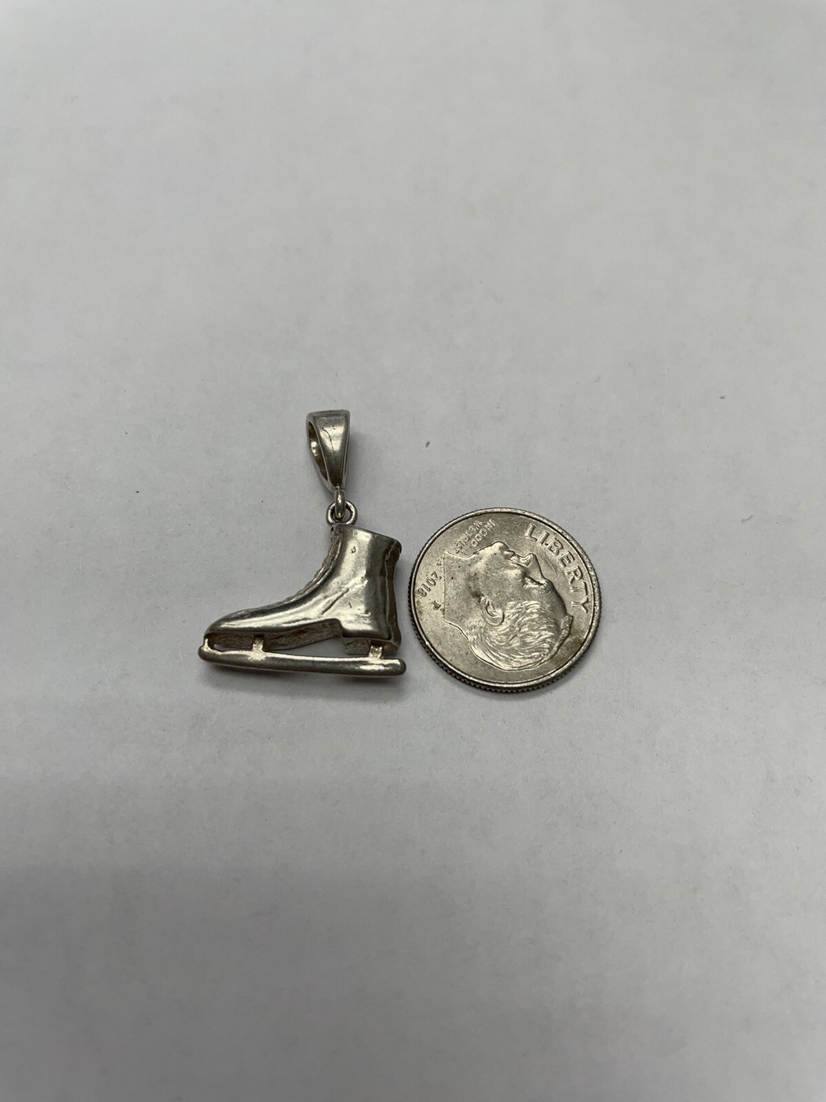 Ice Skate Sterling Silver Pendant (Figure Skating, Sp… - Gem