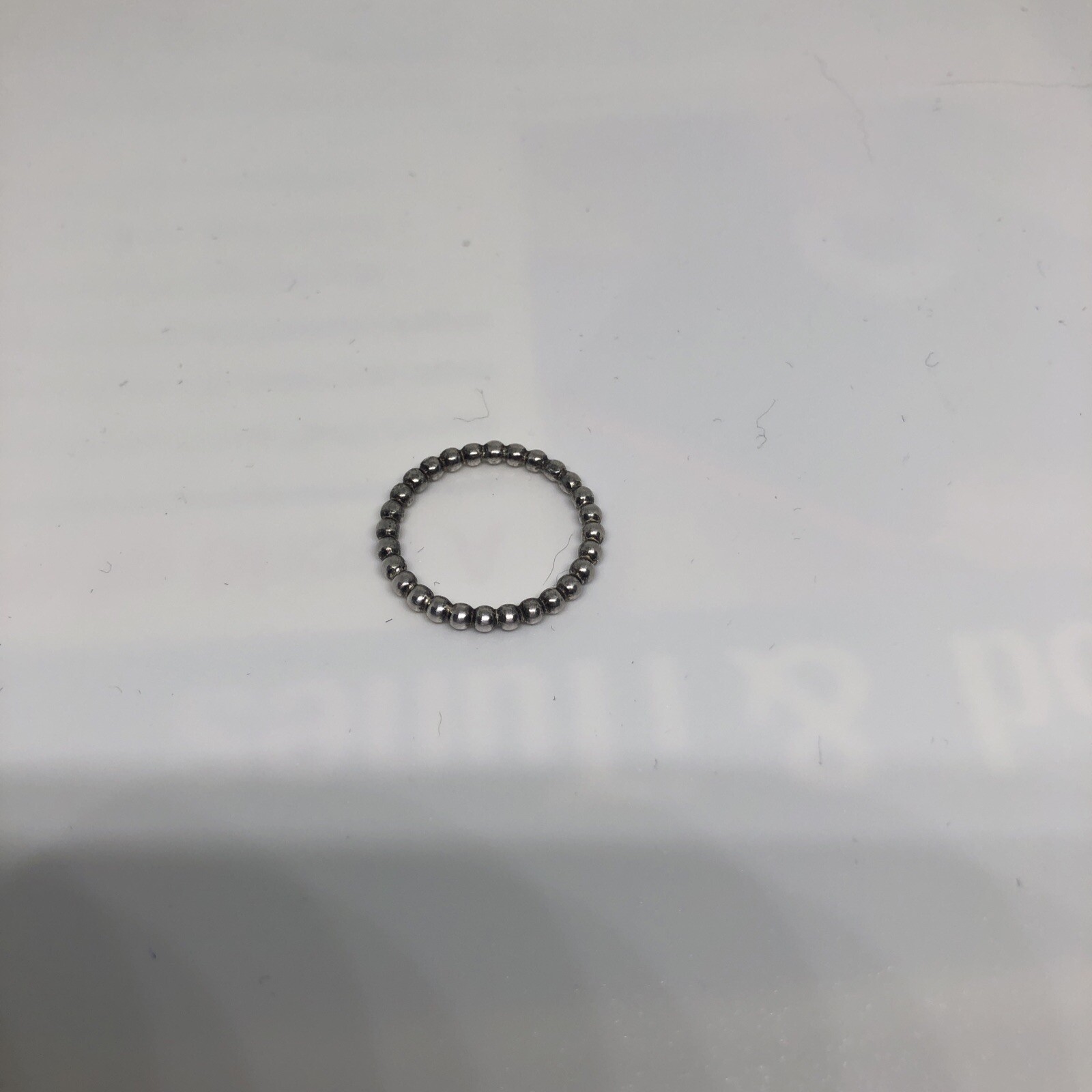 PANDORA Sterling Silver .925 Stacking BAND RING sz. 6 - Gem