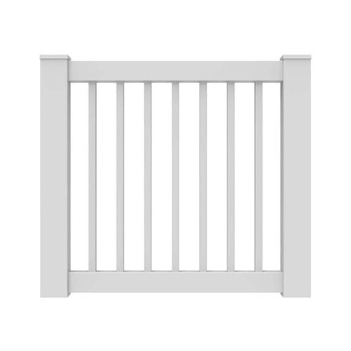 Barrette Outdoor Living Deck Railing Gate Kit 42-in Vinyl Durability in ...
