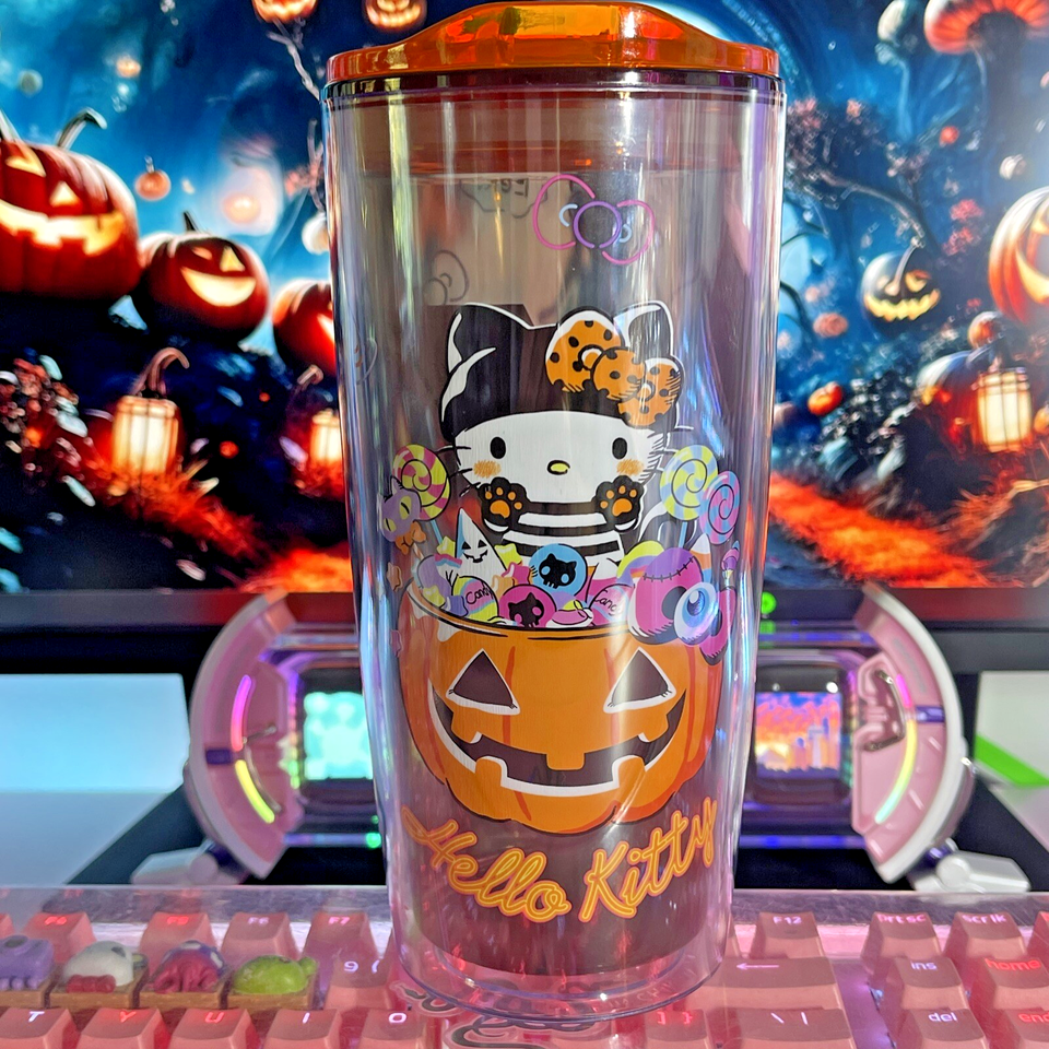 2024 Sanrio Hello Kitty Halloween Tumbler Bandit Pumpkin Candy Black ...