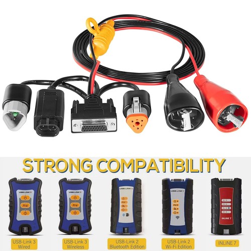 for Nexiq MPS-493033 3-Pin Deutsch, 2-Pin for Cummins Adapter ...