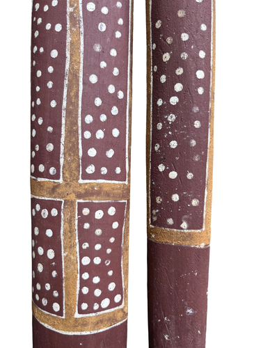 Pair of Aboriginal Painted Clap Sticks - Arnhem Land 1970's | eBay