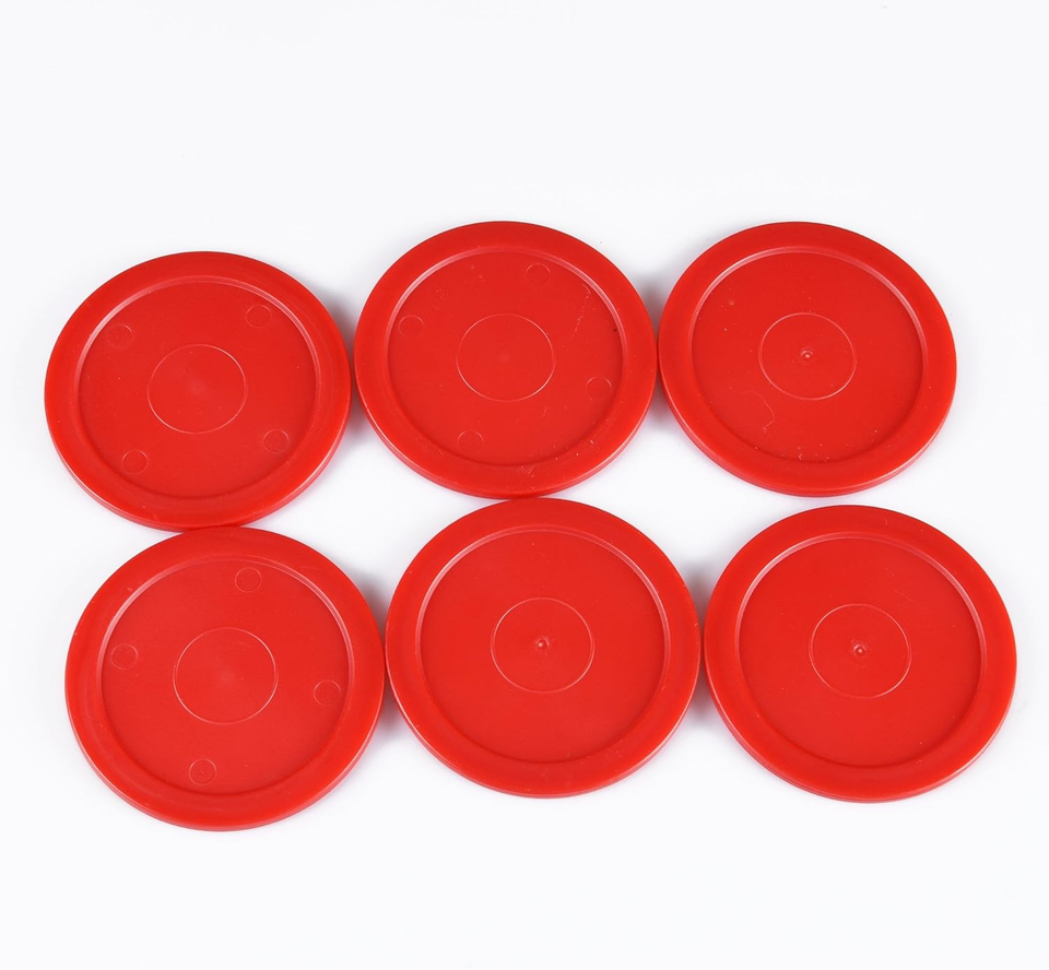 Air Hockey Red Pucks & Slider Pusher Goalies for Game Tables, Equipment ...