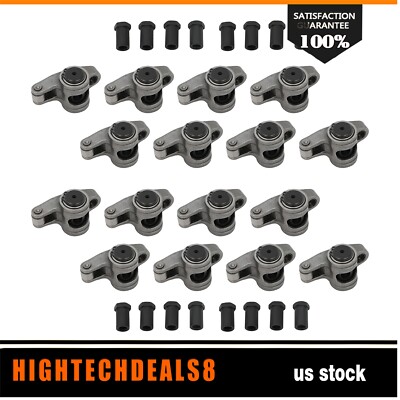Stainless Steel Roller Rocker Arms & Stud For Chevy SBC 350 400 1.6 ...