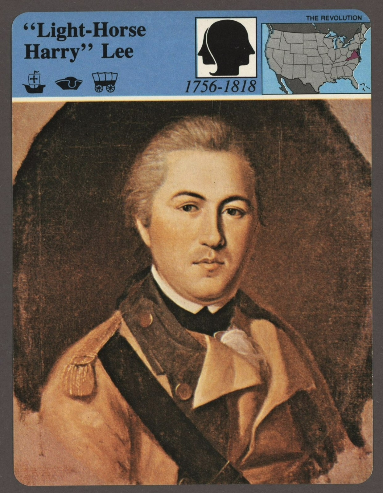 Light Horse Harry Lee Story of America Revolution History Card | eBay