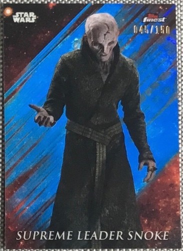 2018 Topps Finest Star Wars Finest Supreme Leader Snoke BLUE REFRACTOR ...