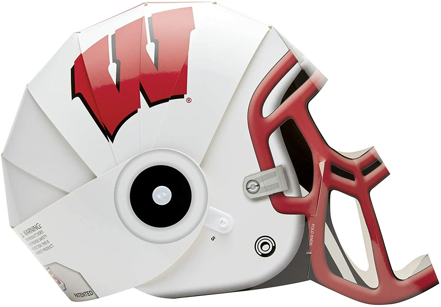 NEW NCAA Wisconsin Badgers Cardboard Football Helmet Adjustable for ...