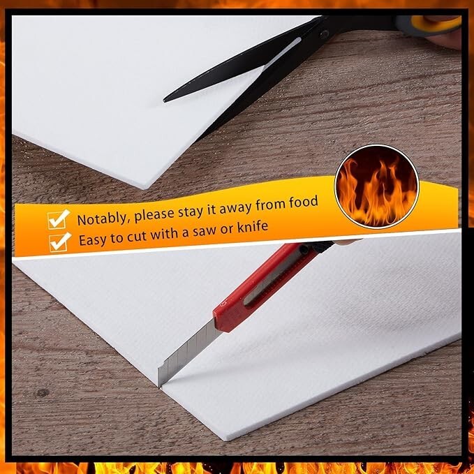 8 Pcs High Temperature Gasket Paper Exhaust Gasket Material White ...