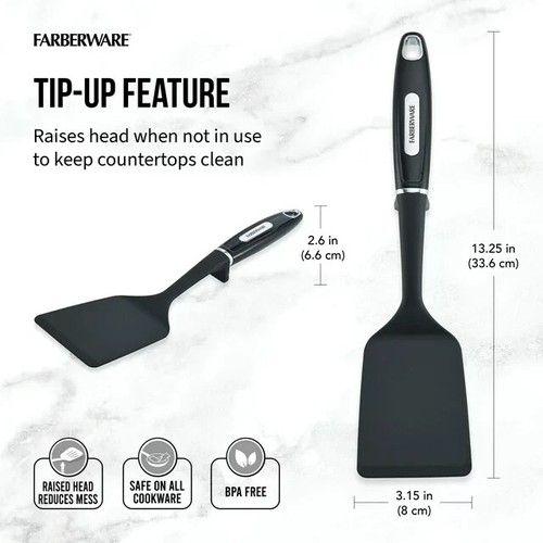 Farberware Kitchen Cooking Tool Nylon Turner Spatula BPA Free Heat ...
