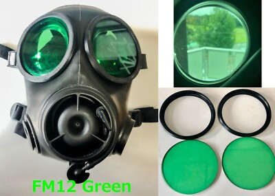 Outsert LightGreen Polycarbonate lenses for SAS FM12 GasMask,Cosplay ...