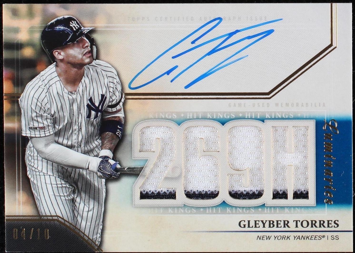 2020 Topps Luminaries - Hit Kings Autograph Relics Gleyber Torres #HKAR ...