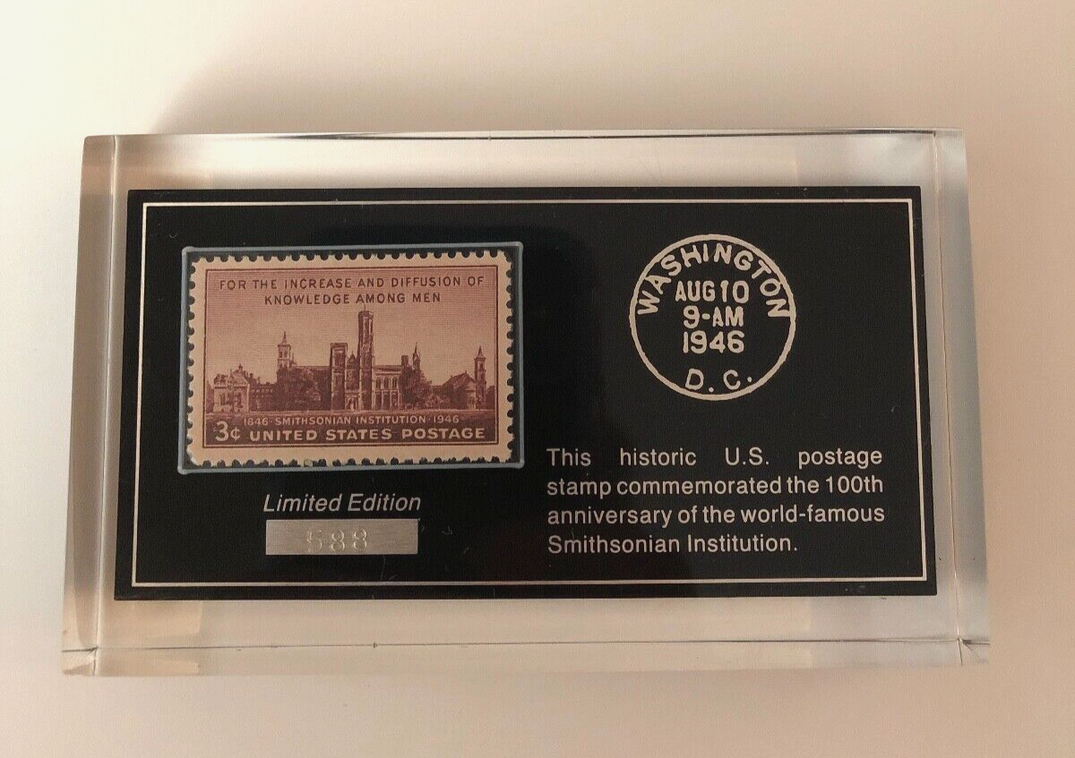 100th Anniversary 3 Cent Stamp Founding of Smithsonian Institution ...