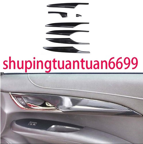 7pc 13-19 Center Console Co-pilot Door Strip Carbon Fiber For Cadillac ...