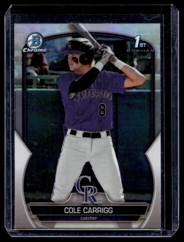 2023 Bowman Chrome Refractor Cole Carrigg Colorado Rockies #BDC-151 | eBay