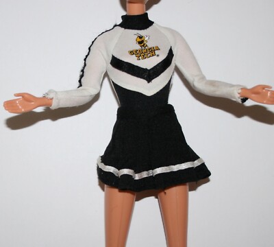 Mattel Barbie Doll Georgia Tech Black and White Cheerleader Outfit | eBay