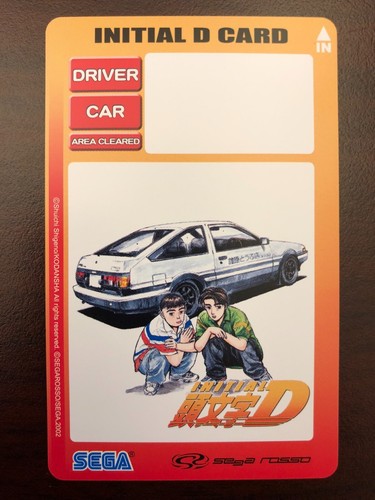 Initial D Card for Arcade Game - Magnetic Card for Initial D - Sega ...