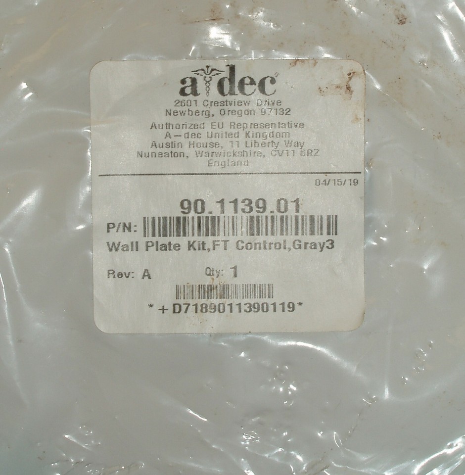 ADEC FOOT CONTROL WALL PLATE KIT GRAY 90.1139.01 | eBay