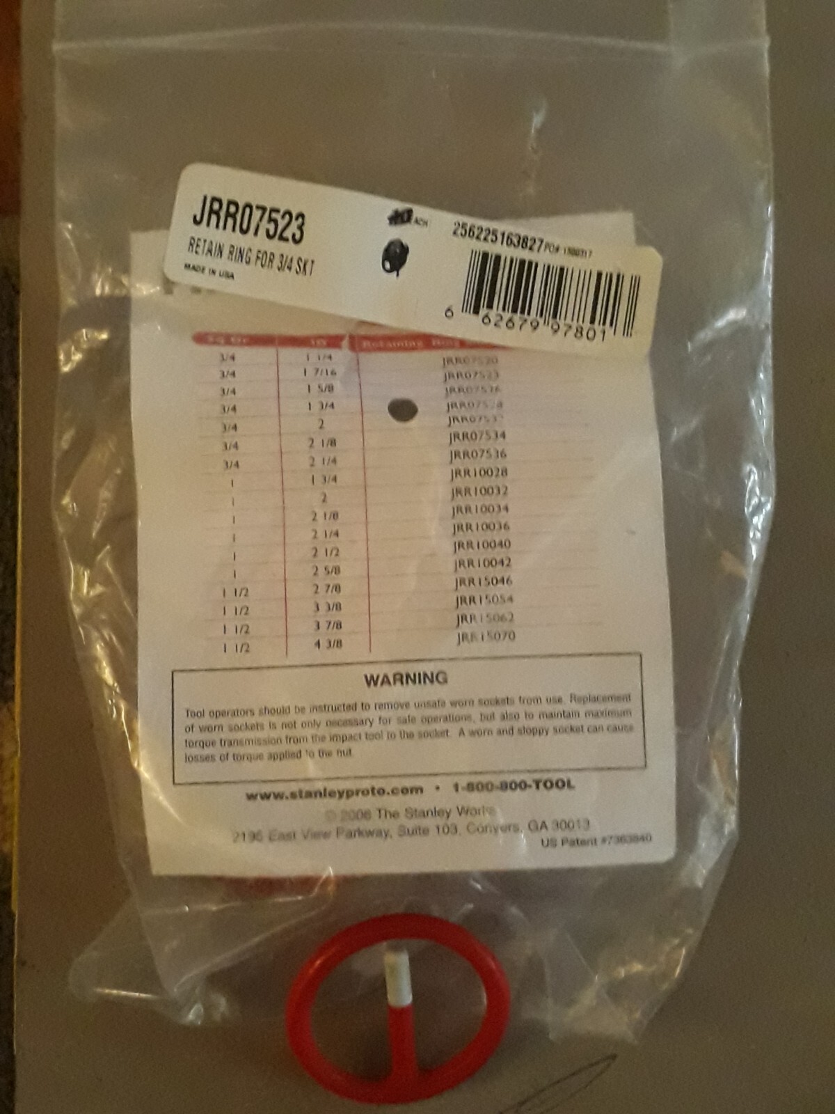 proto jrr07523 3/4 dr impact socket retainer ring 1 7/16" groove | eBay