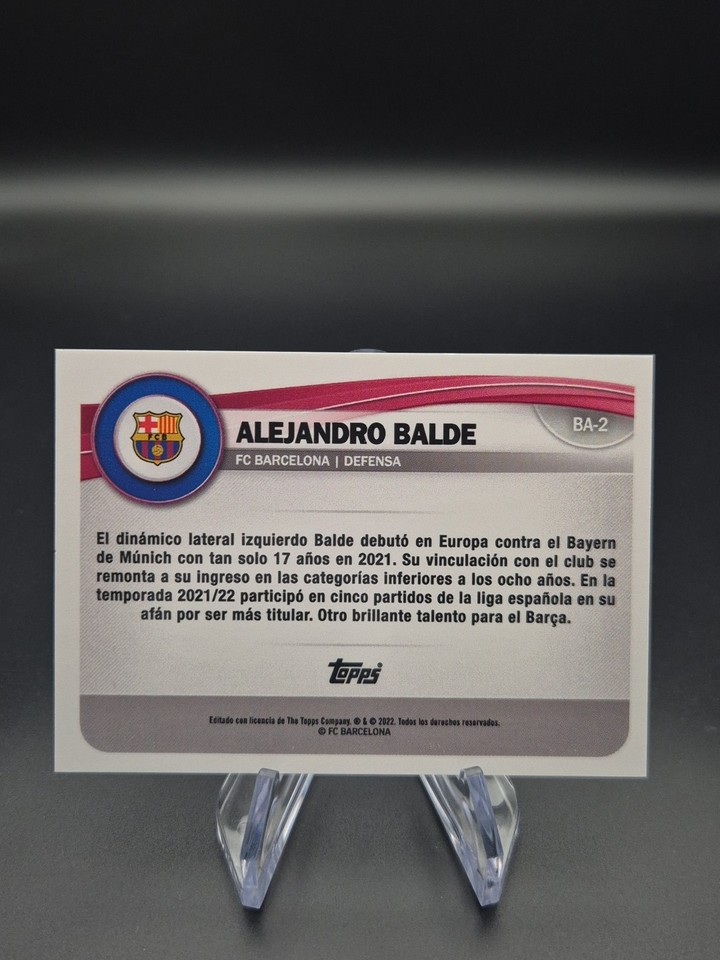 Topps FC Barcelona Fan Set 2022-23 - Alejandro Balde - Parallel /50 | eBay