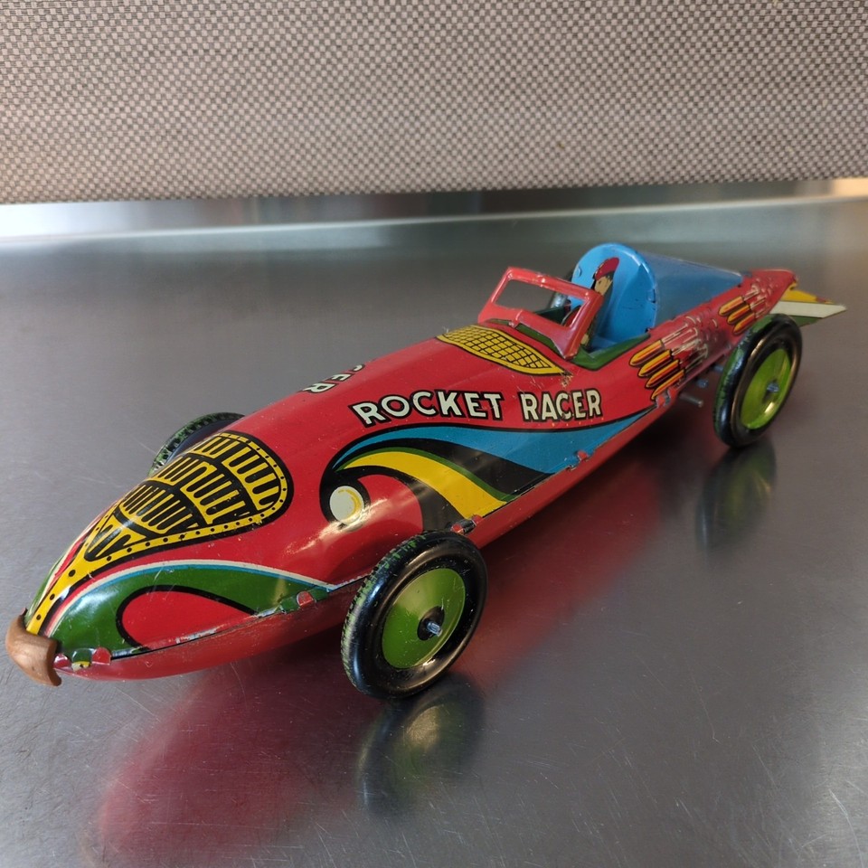Vintage 1930's MARX Rocket Racer Wind-Up Tin Litho Race Car, NICE ...