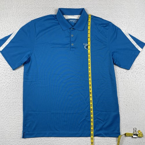 Nike Polo Shirt Mens XL Blue Dri Fit Apple Tree Golf Country Club ...